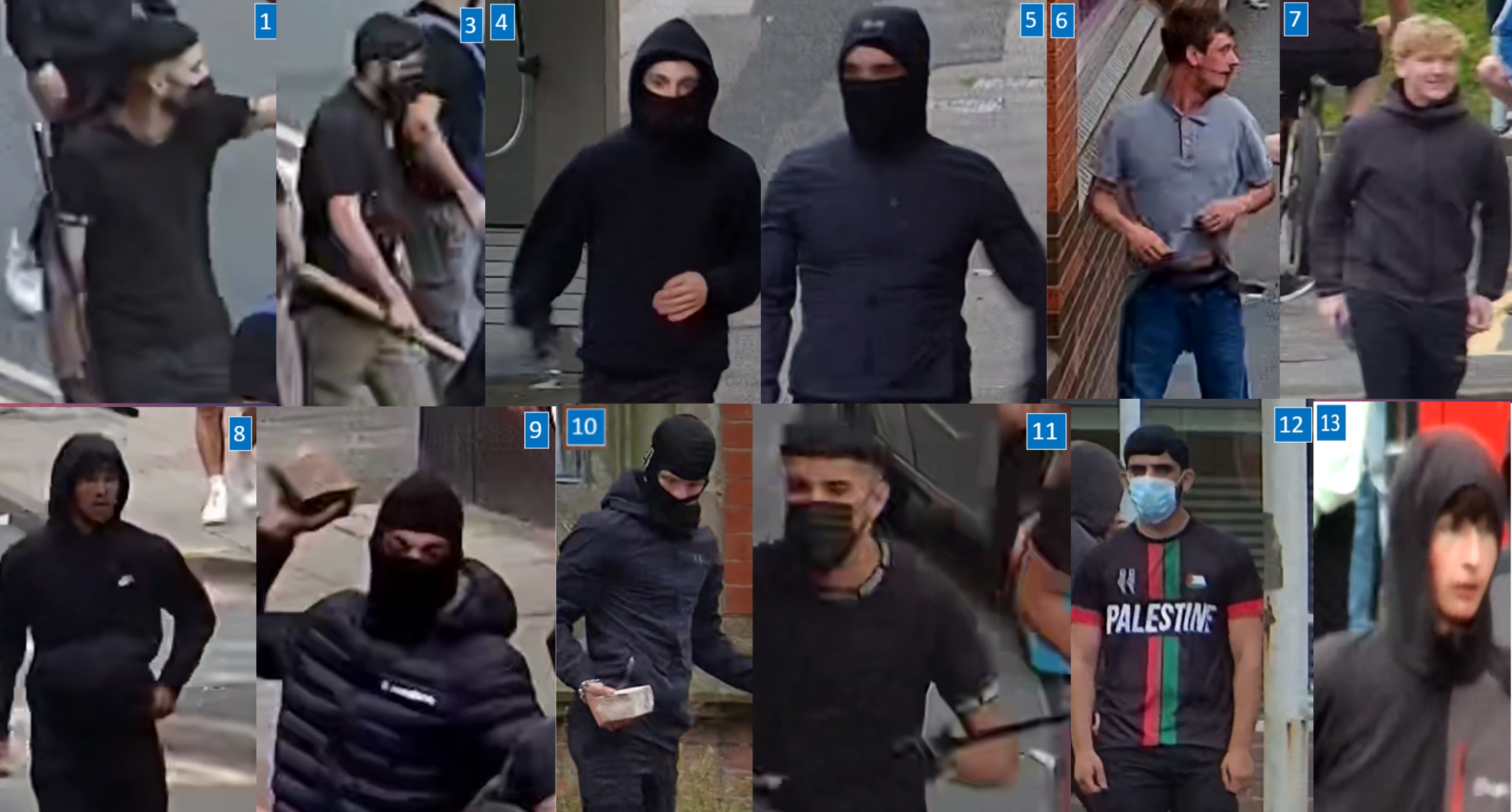 Police issue wanted photos from Hanley riot - North Staffs TV